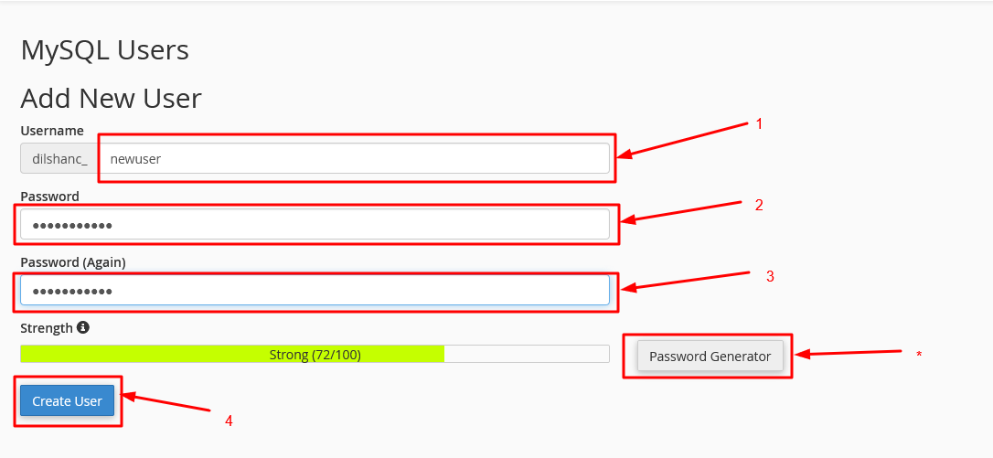 How to make cPanel MySQL user account - Knowledgebase SriLanka Hosting