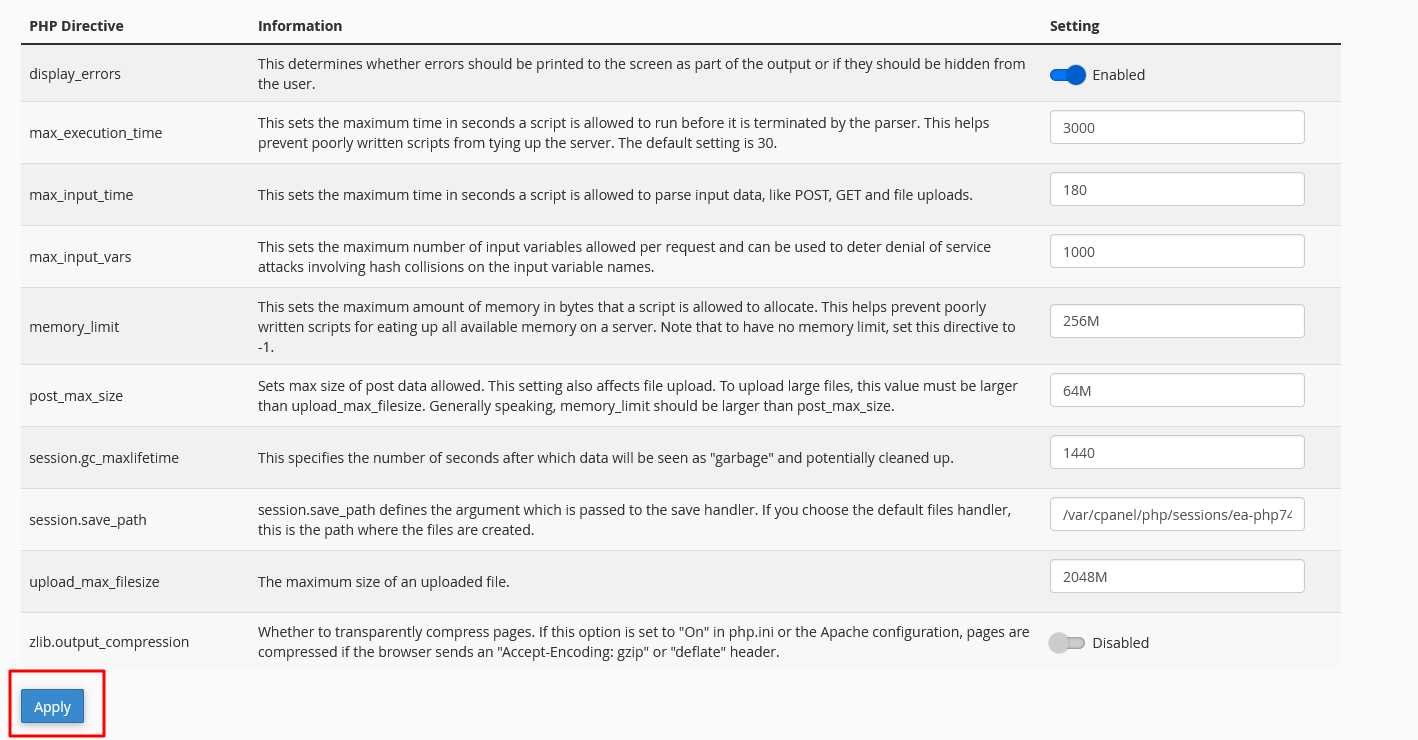 MultiPHP INI Editor - Knowledgebase SriLanka Hosting