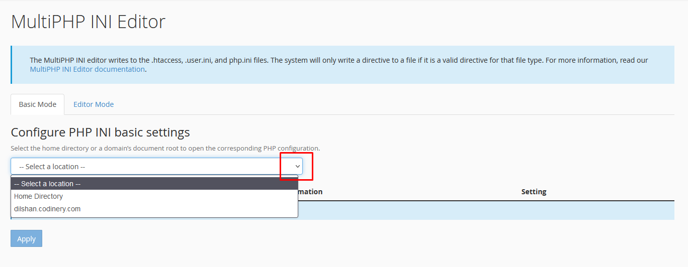 MultiPHP INI Editor - Knowledgebase SriLanka Hosting