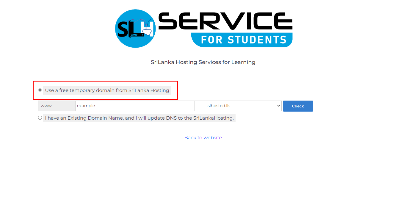 සිසුන් සඳහා වෙබ් හොස්ටින් - Knowledgebase SriLanka Hosting