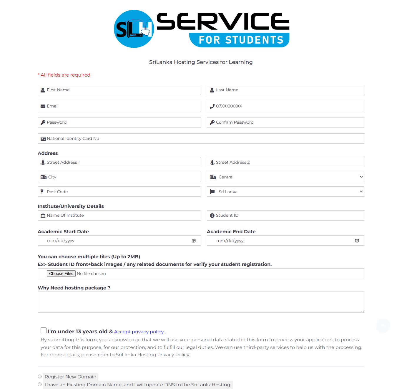 Web Hosting For Students - Knowledgebase SriLanka Hosting