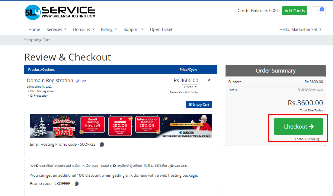 How to Order LK Domain Name with Srilanka Hosting.? - Knowledgebase SriLanka Hosting