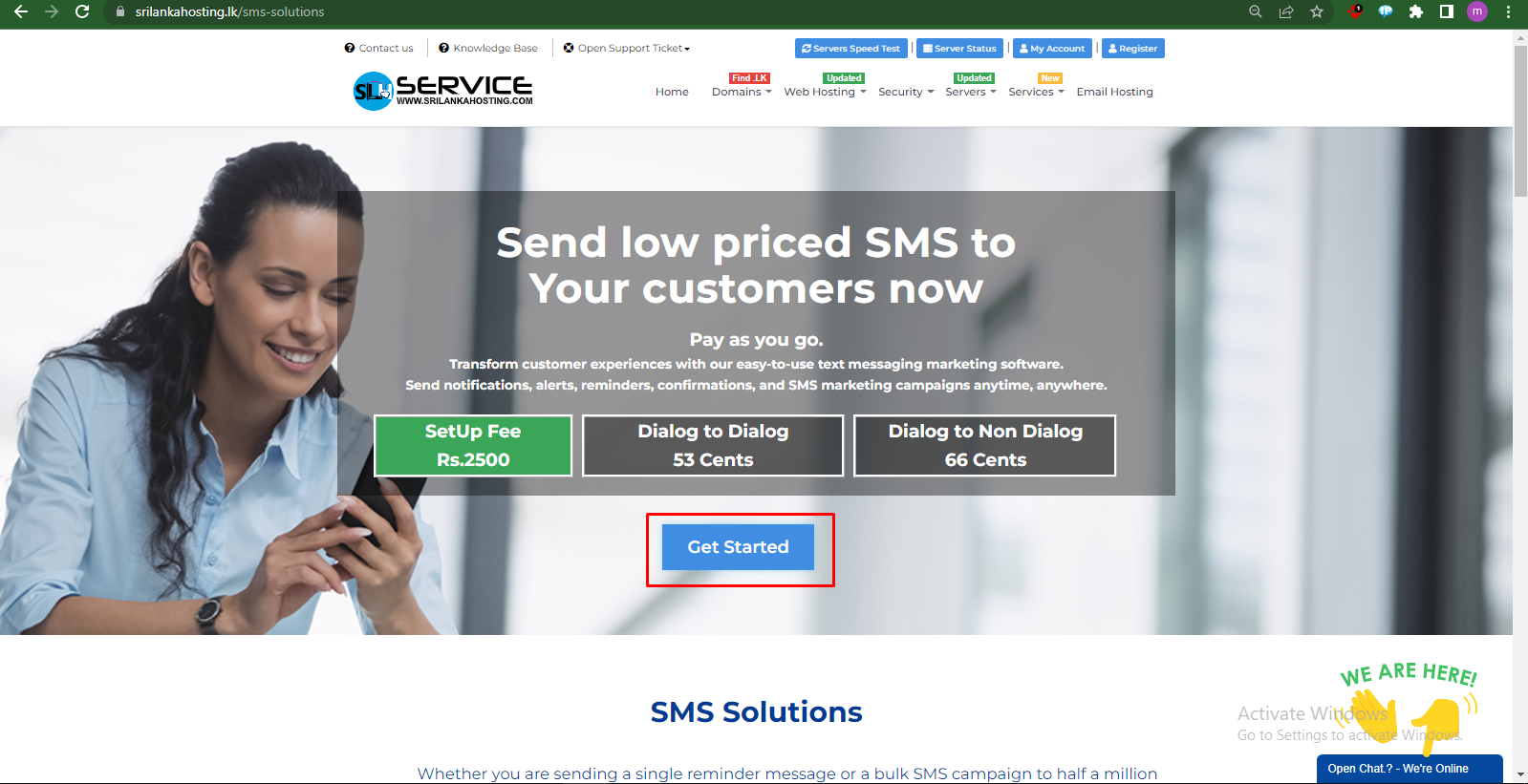 SMS Solutions Ordering Process - Knowledgebase SriLanka Hosting