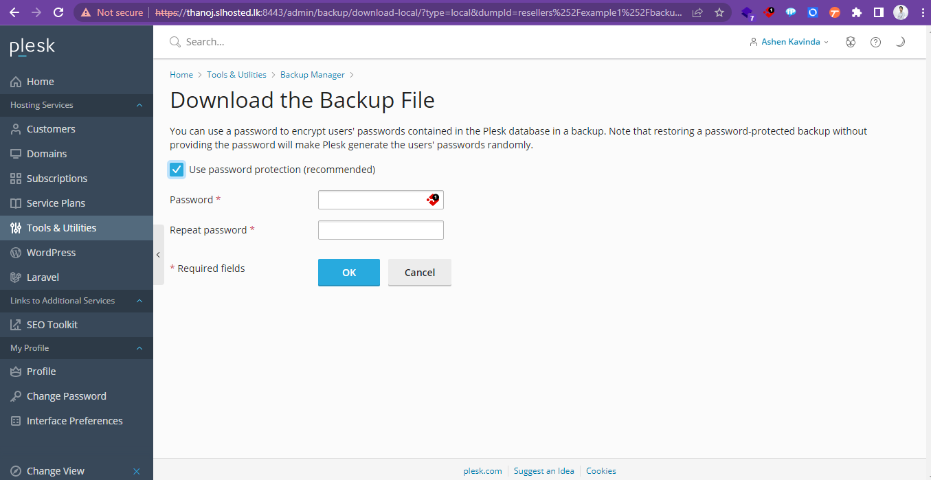 Downloading Backup Files from Server - Knowledgebase SriLanka Hosting