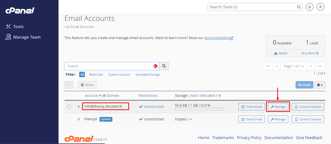 How to Change Email Password in cPanel - Knowledgebase SriLanka Hosting