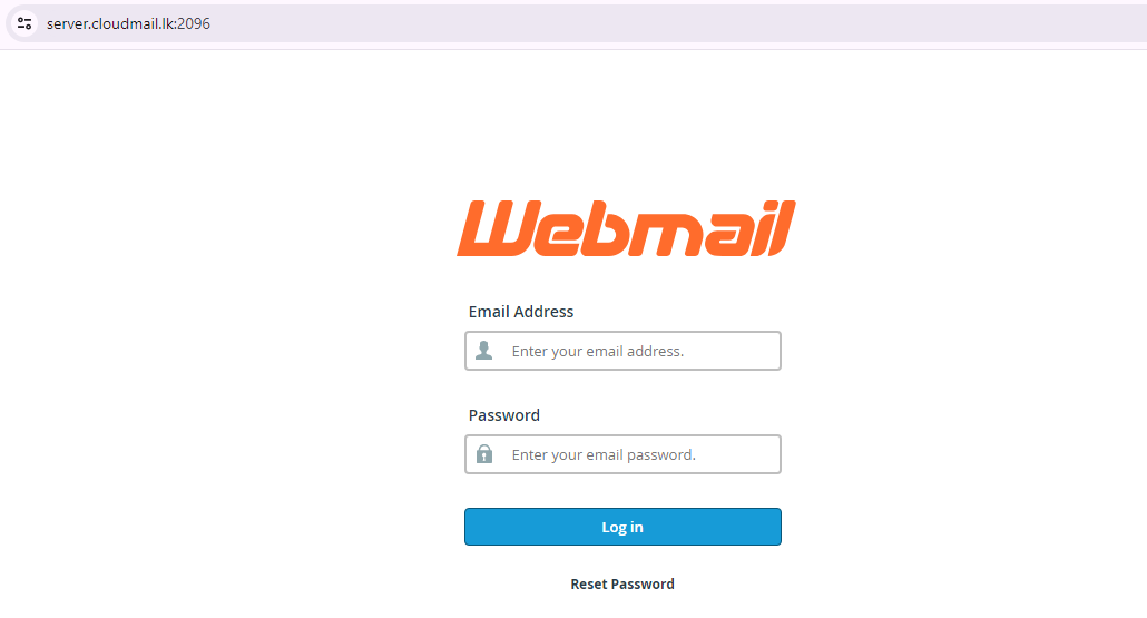 Log into Webmail - Knowledgebase SriLanka Hosting