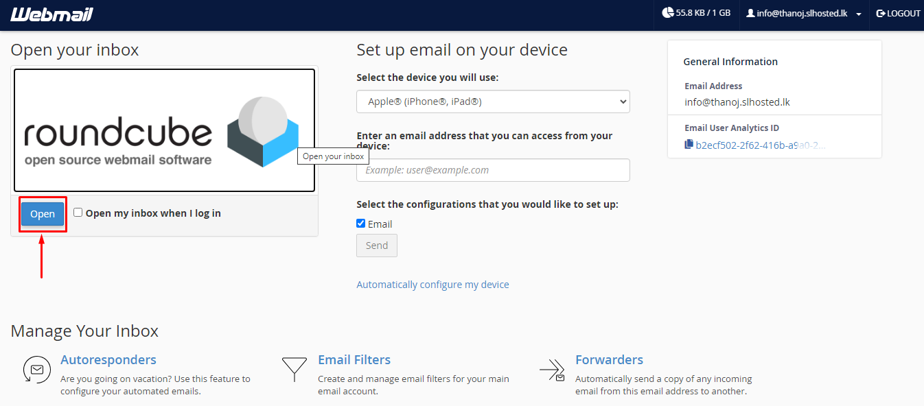 Create an Email Account in Business Email solution. - Knowledgebase SriLanka Hosting