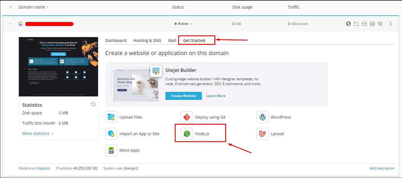 Host Node.js Application on Plesk - Knowledgebase SriLanka Hosting